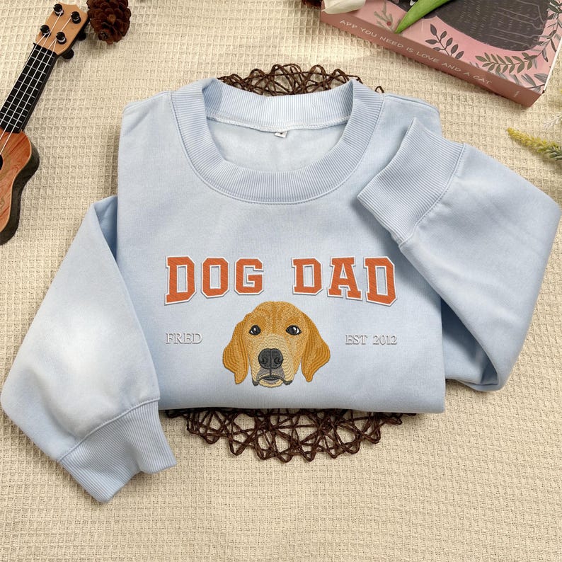 Custom Dog Dad Embroidery Design Files, Personalized Pet Portrait ...