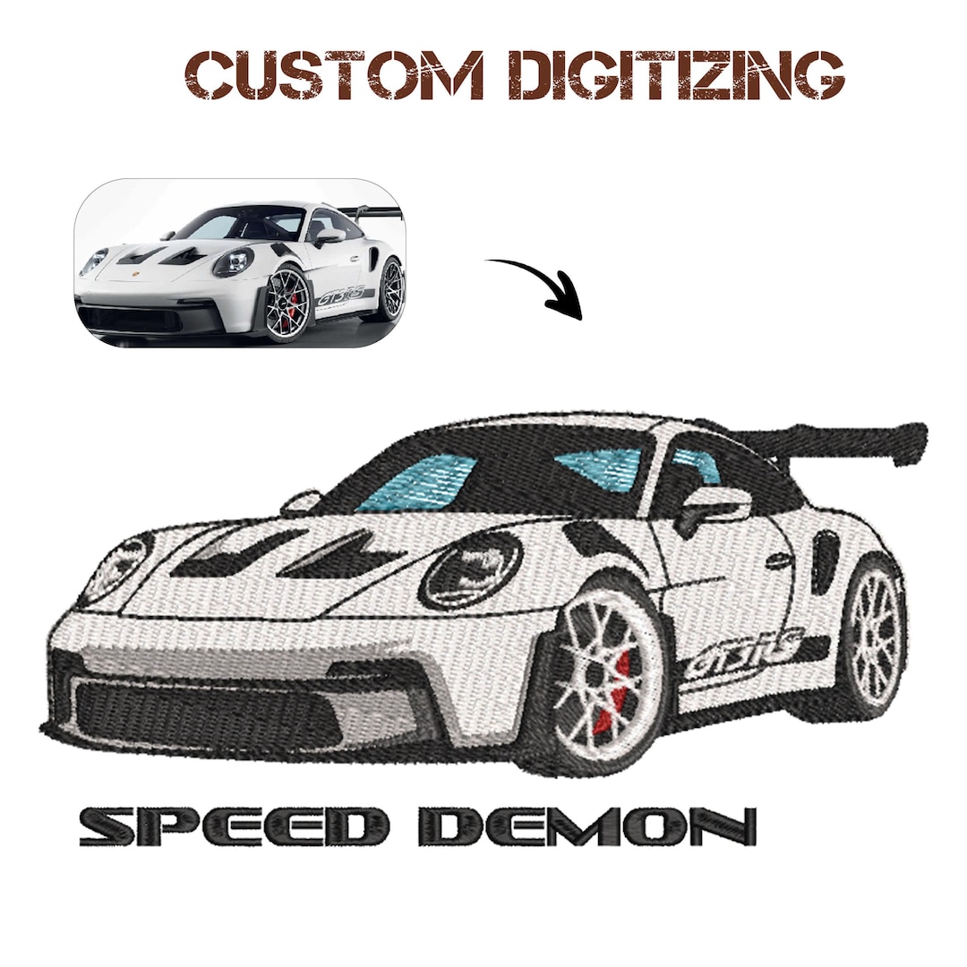 Custom Car Embroidery Design, Car Embroidery File, Car Portrait, Custom ...