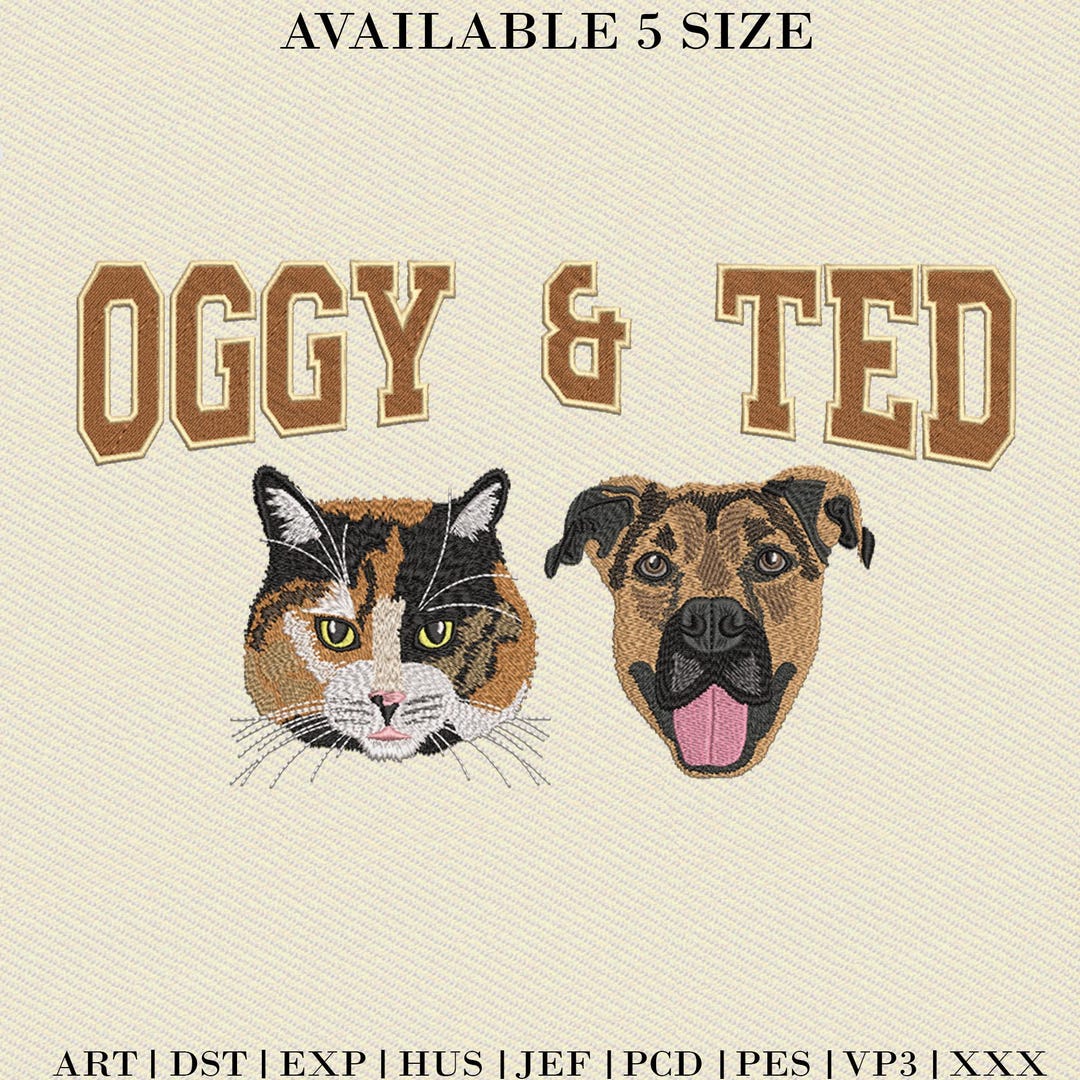 Personalized Pet Embroidery Designs, Dog Embroidery File, Custom ...