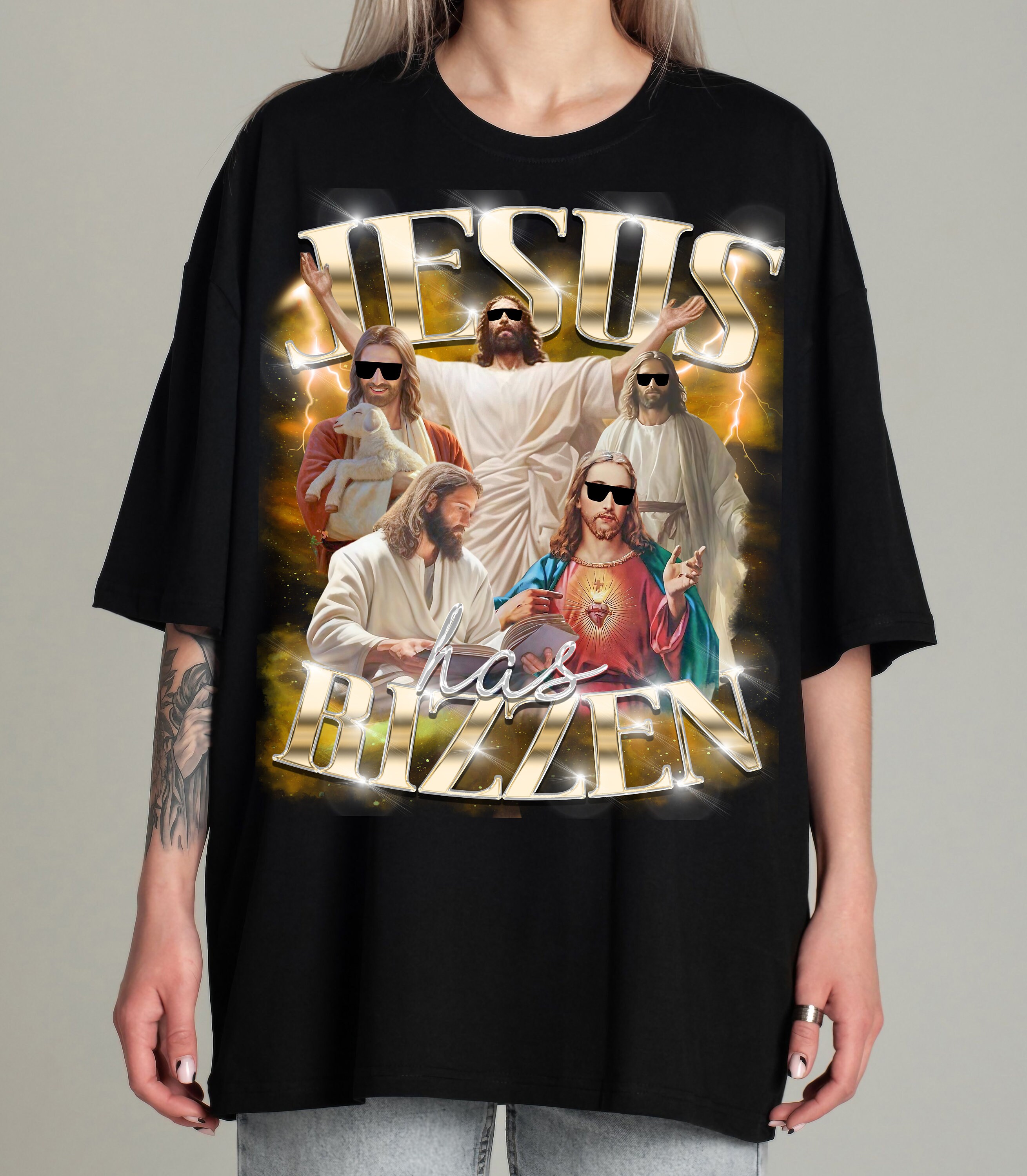 Digital File Jesus Has Rizzen Png Resurrection Sunday Retro 90s Graphic ...