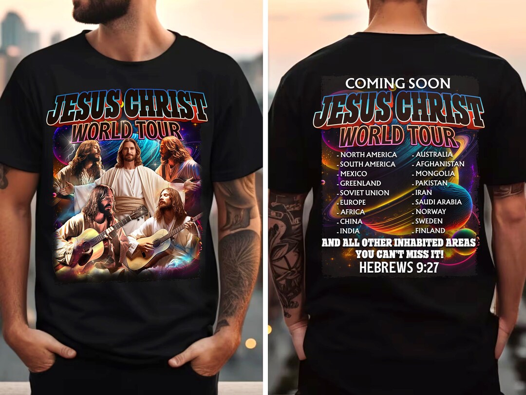 Digital PNG File, Funny Christ World Tour Bootleg Design, Resurrection ...