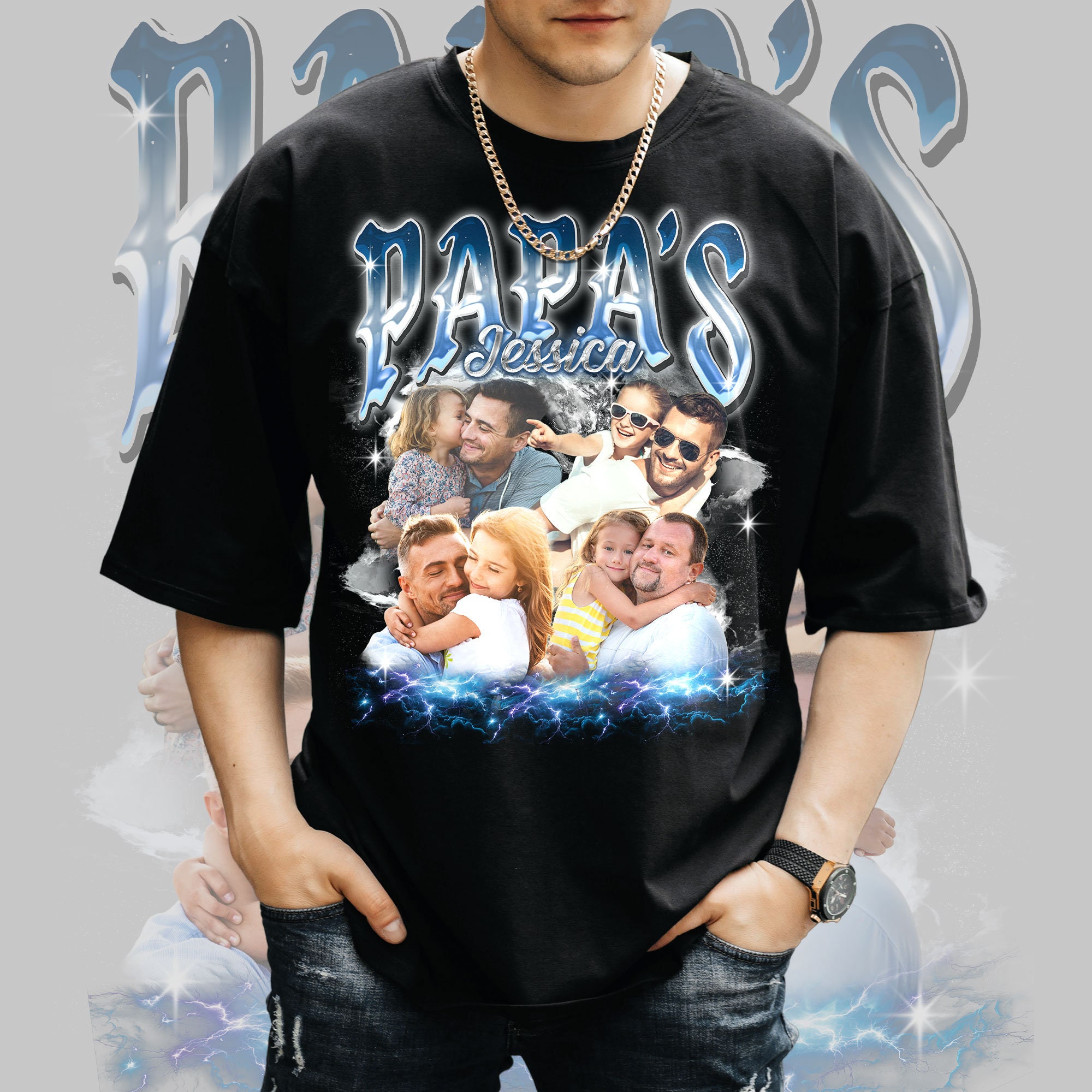 Custom Dad Bootleg Rap Tee PNG, Custom Your Own Bootleg Shirt PNG ...