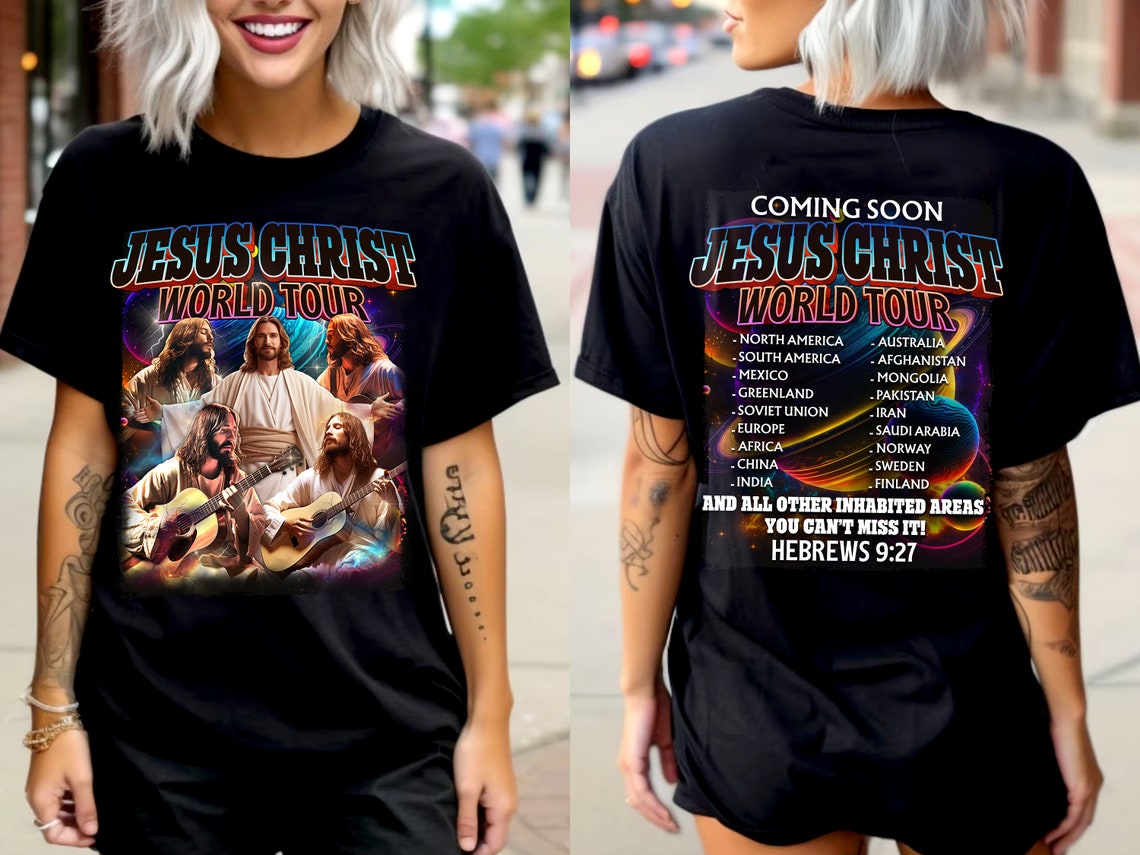 Digital PNG File, Funny Christ World Tour Bootleg Design, Resurrection ...