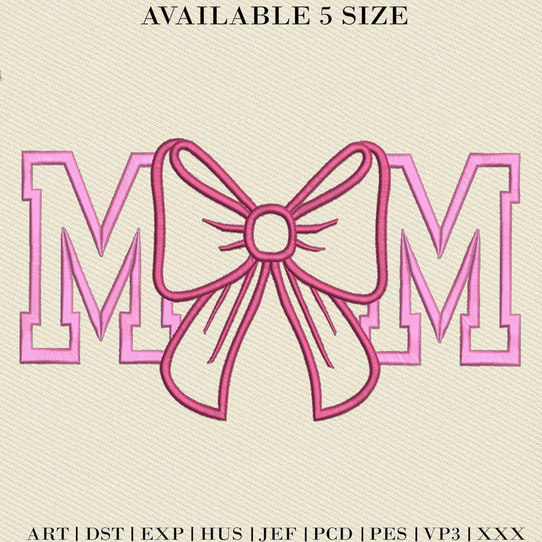 Mama Bow Embroidery Design, Mother's Day Gift (instant Download) - Etsy