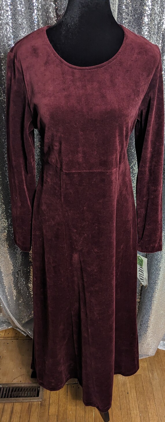 Vintage 90s 70s 60s Style RJ Stevens Velvet Burgundy … - Gem