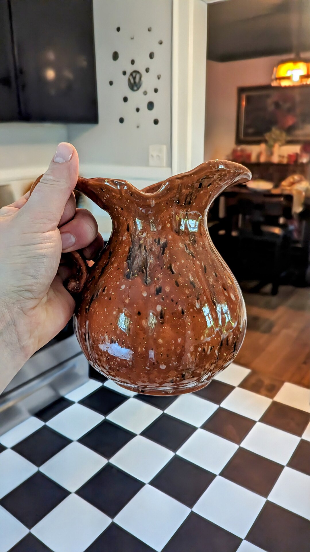 Vintage 70s Pottery Vase Pitcher Boho Earth Tones - Etsy
