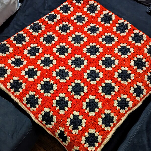 Red White and Blue Granny Square Blanket - Etsy