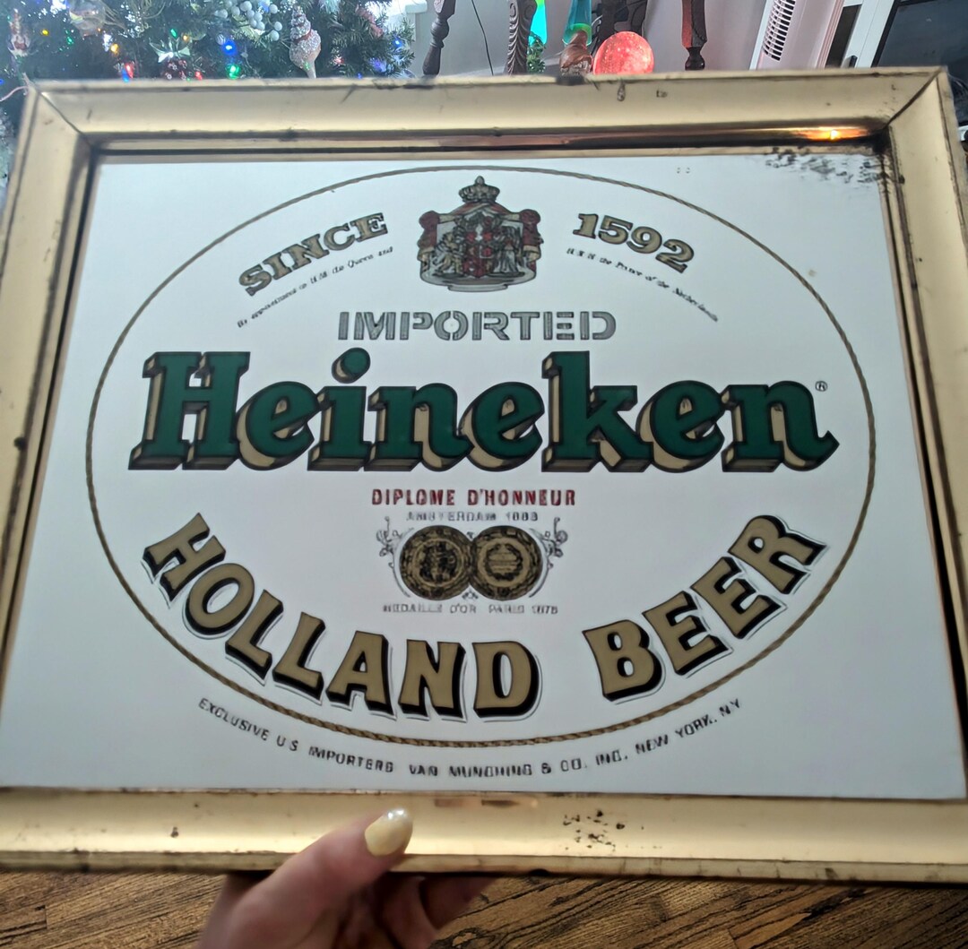 Heineken Vintage Beer Mirror Retro Bar Decor - Etsy