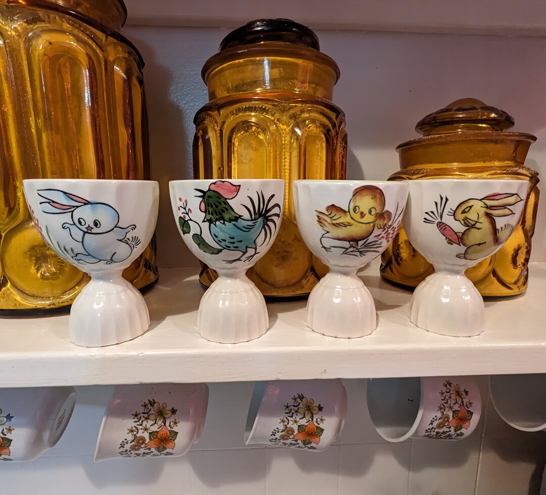 Set of 4 Decorative Egg Holders Cute Country Easter Decor - Etsy