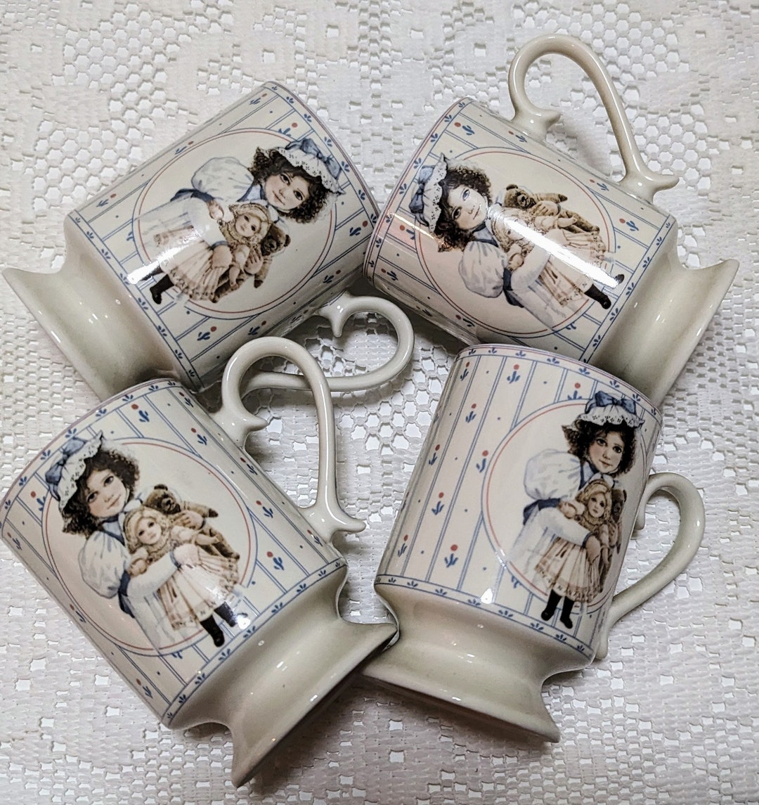 Vintage Cottage Core 1980s Jan Hagara Set of 4 Collectable Mugs - Etsy