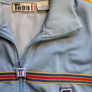 Vintage Todd 1 80s Baby Blue Track Jacket Unisex L - Etsy