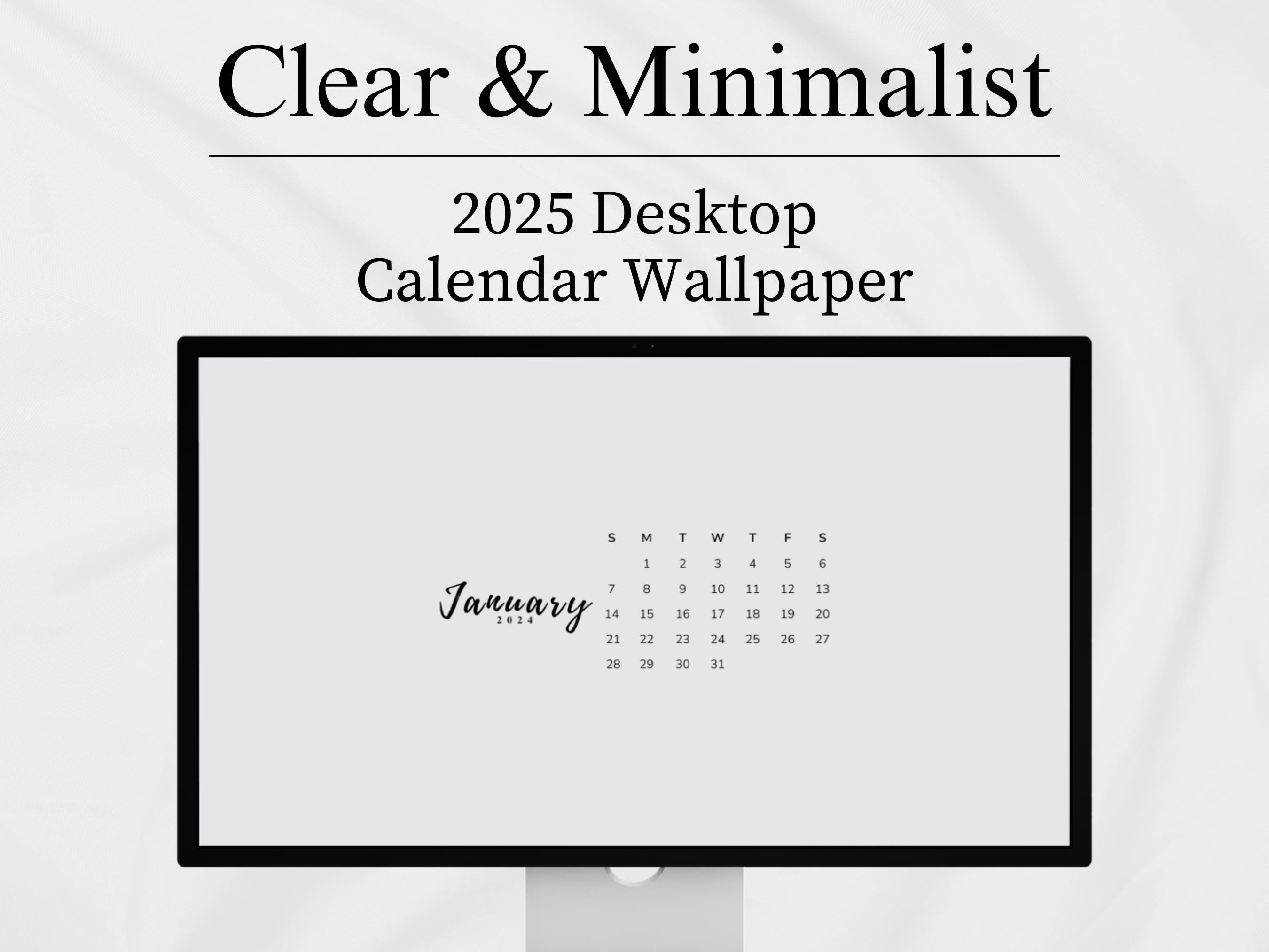 2025 Desktop Wallpaper Calendar | Digital Desktop Calendar Aesthetic ...