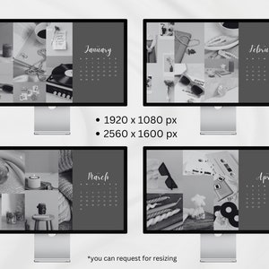 Desktop Wallpaper Calendar Digital Desktop Organizer Aesthetic ...