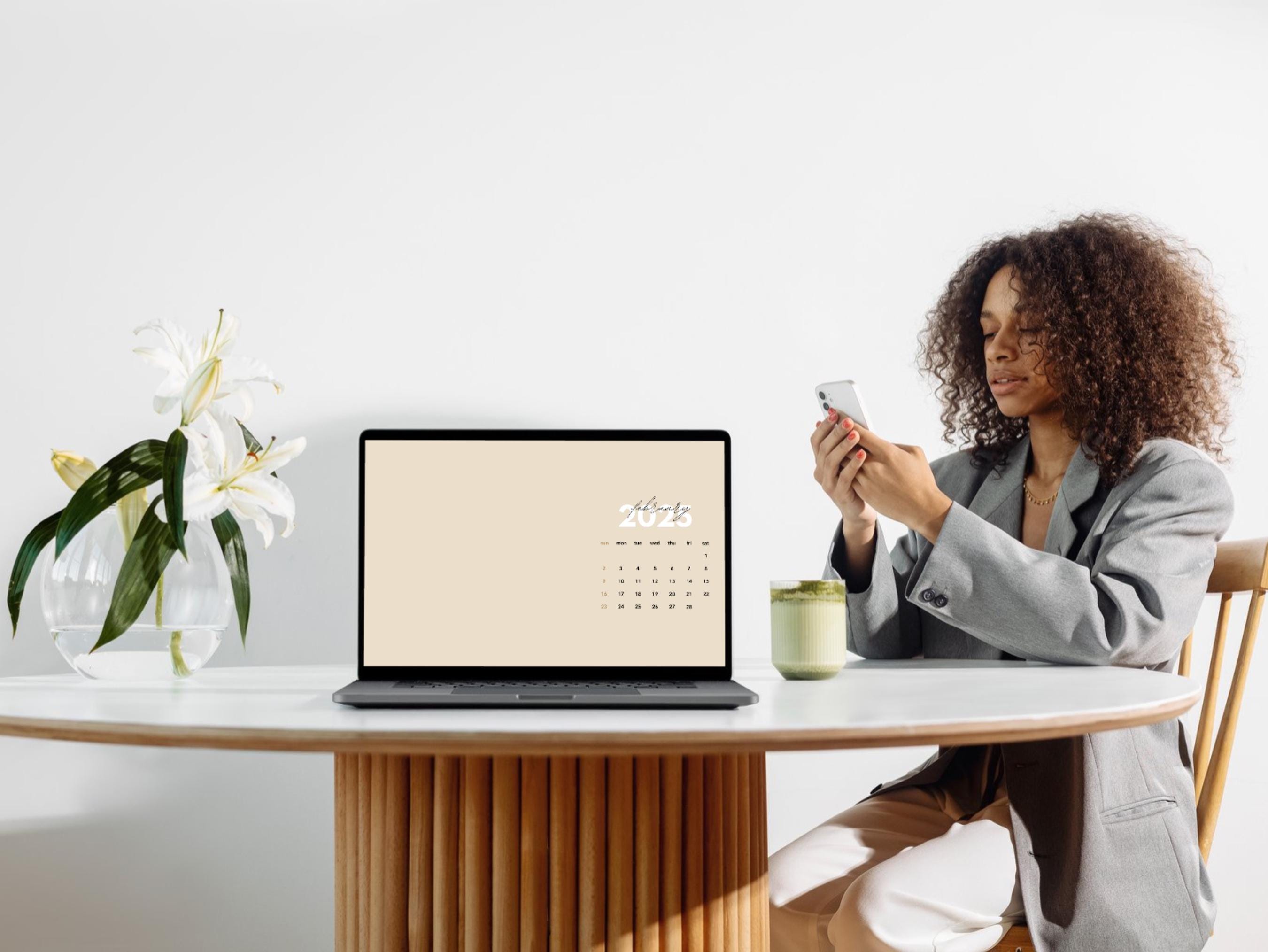 2025 Desktop Wallpaper Calendar | Neutral Colors Digital Desktop ...