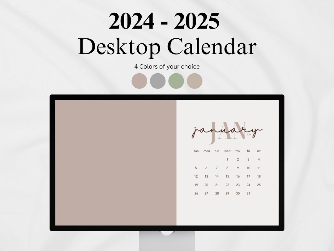 2025 Desktop Wallpaper Calendar Digital Desktop Calendar Aesthetic ...