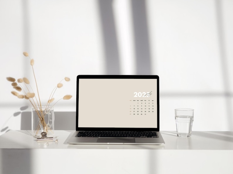 2025 Desktop Wallpaper Calendar | Neutral Colors Digital Desktop ...