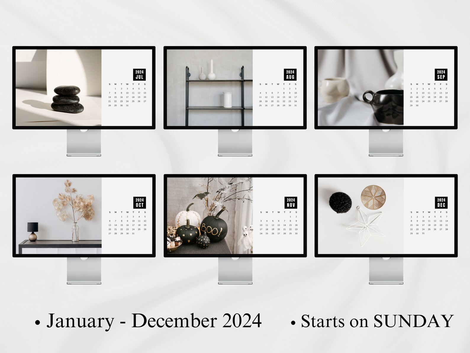 Desktop Wallpaper Calendar Digital Desktop Organizer Aesthetic ...