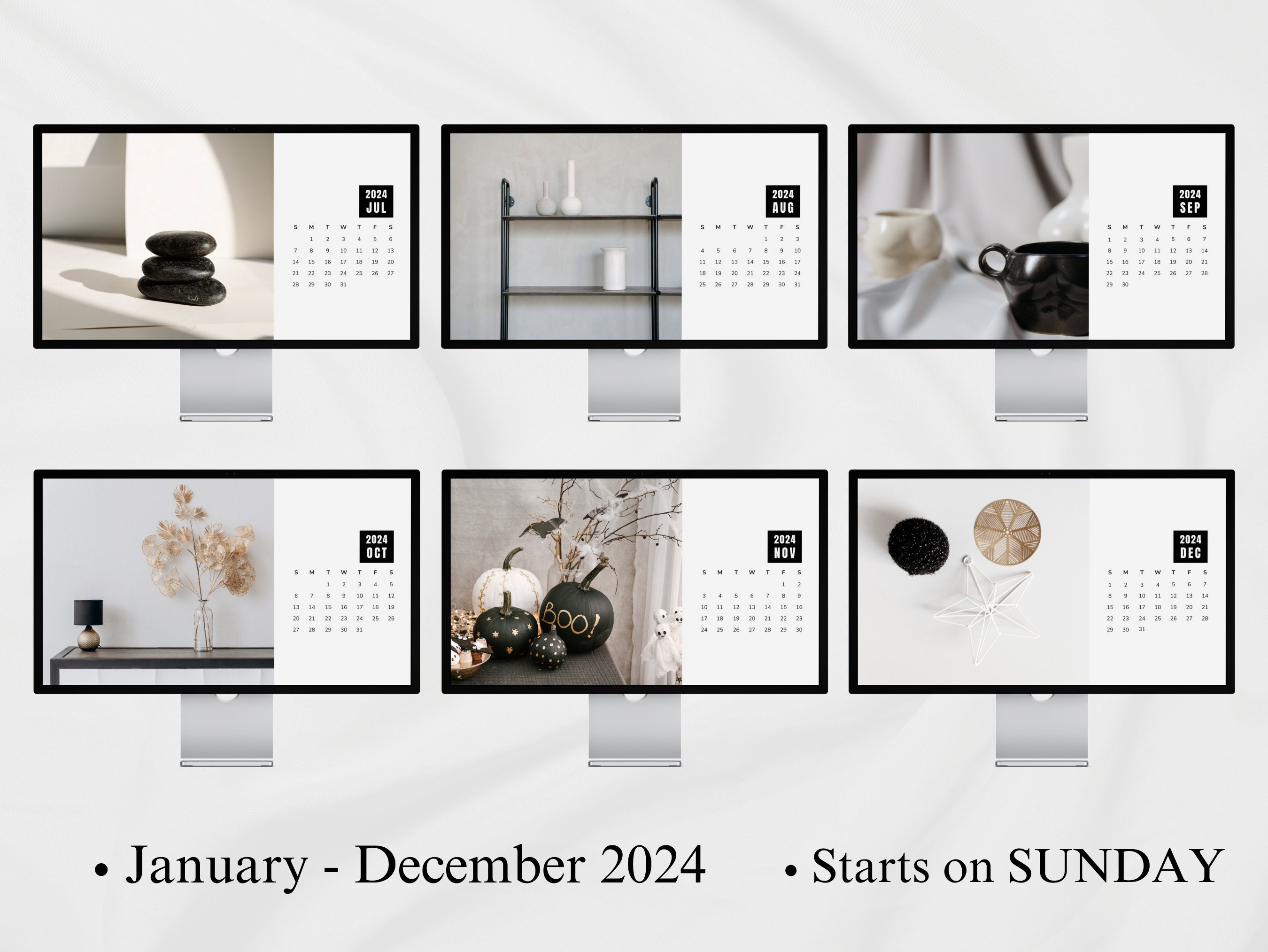 Desktop Wallpaper Calendar Digital Desktop Organizer Aesthetic ...