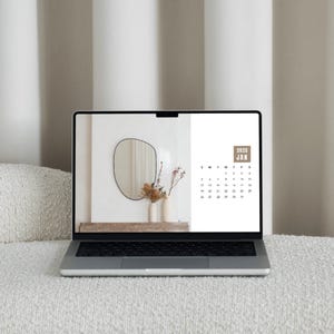 2025 Desktop Wallpaper Calendar | Digital Desktop Organizer Neutral ...