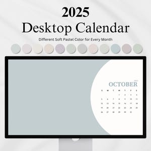 2025 Desktop Wallpaper Calendar | Pastel Desktop Calendar Digital ...