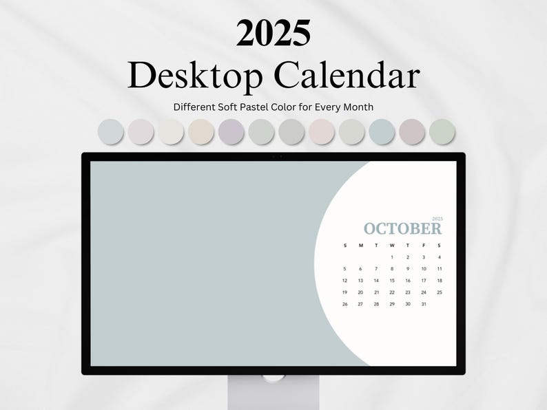 2025 Desktop Wallpaper Calendar | Pastel Desktop Calendar Digital ...