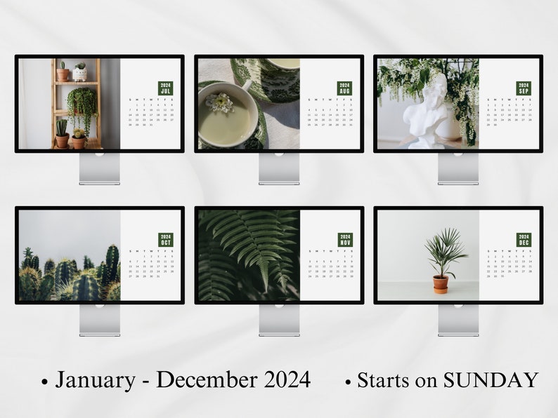 Desktop Wallpaper Calendar Digital Desktop Organizer Desktop Calendar ...