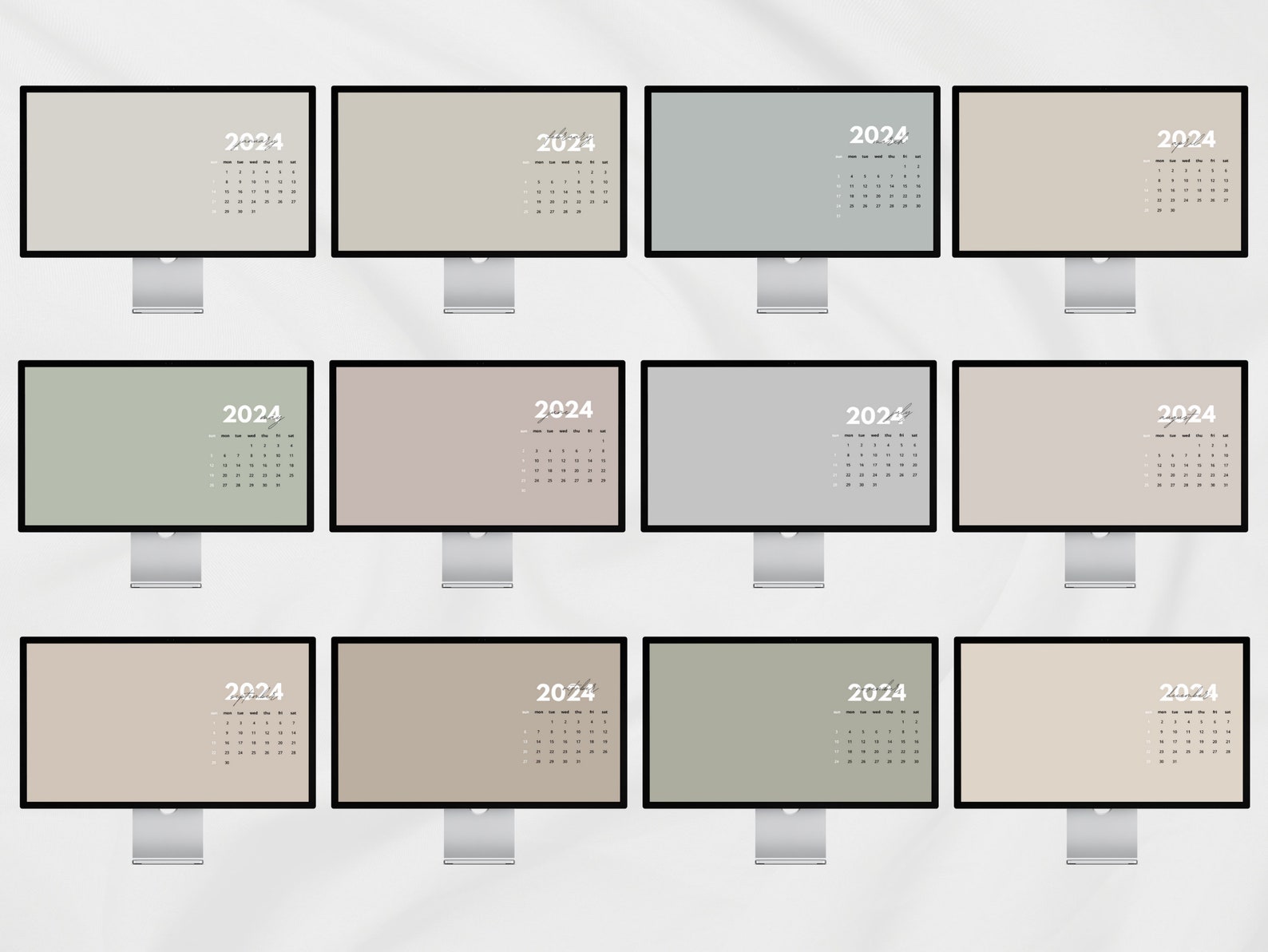 Desktop Wallpaper Calendar Desktop Organizer Desktop Calendar Aesthetic ...