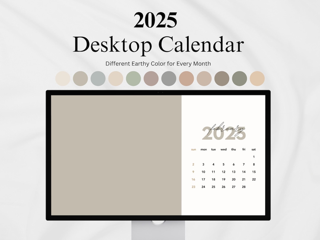 2025 Desktop Wallpaper Calendar | Digital Desktop Calendar Aesthetic ...