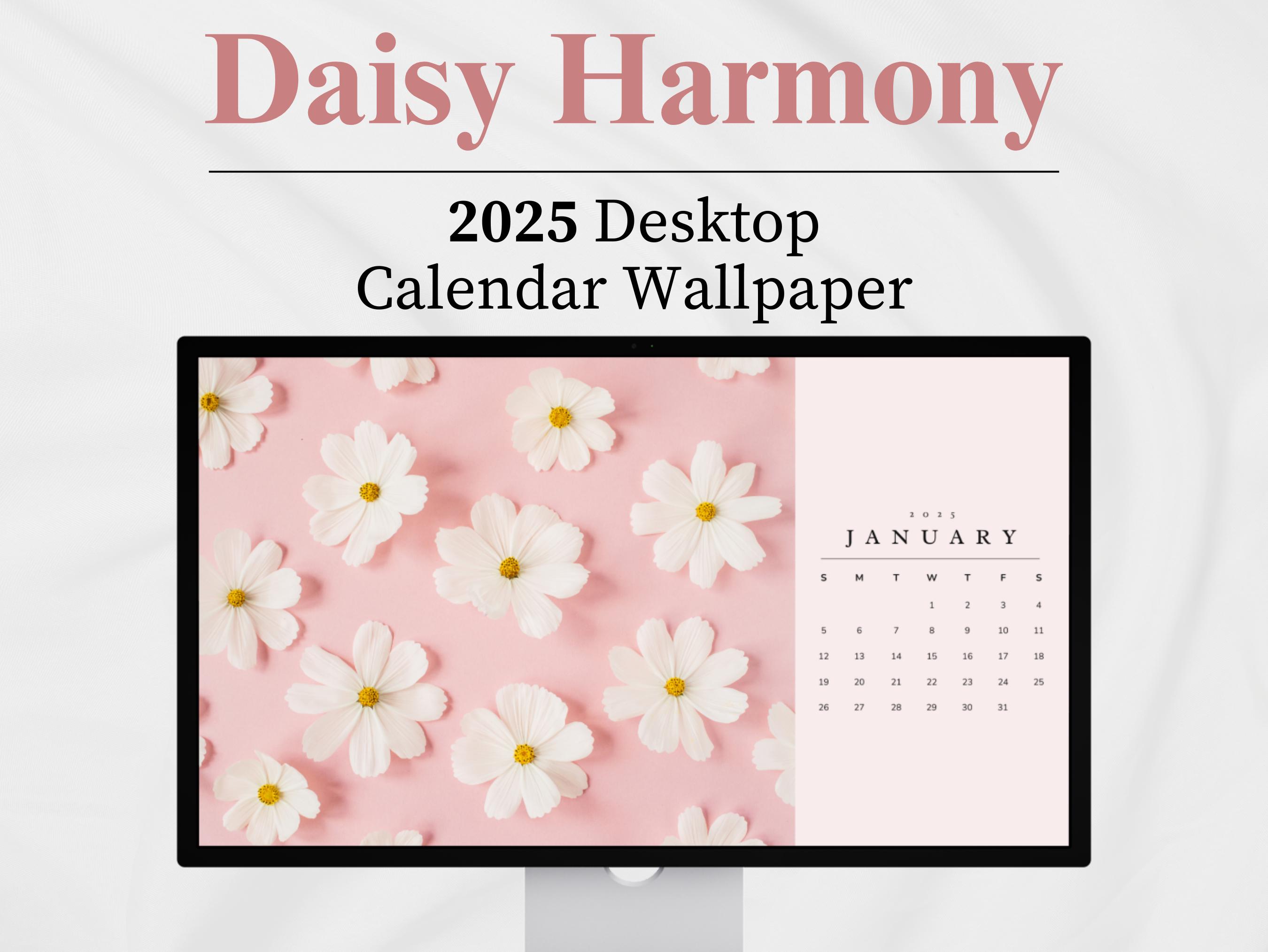 2025 Desktop Wallpaper Calendar | Digital Desktop Organizer MacBook ...