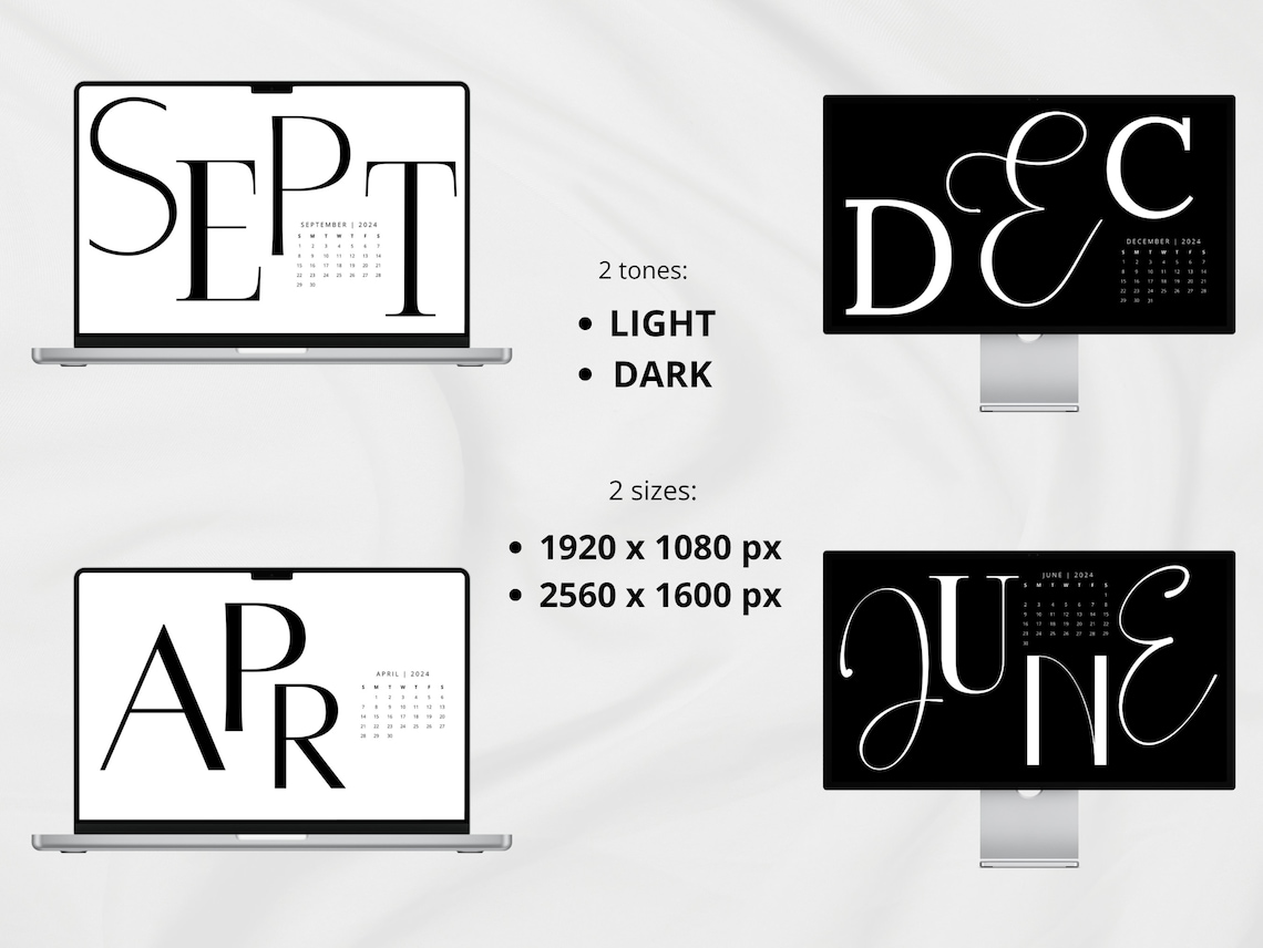 Desktop Wallpaper Calendar Digital Desktop Organizer Aesthetic ...