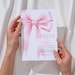 Pink Bow Birthday Invitation, Pink Coquette Ribbon Party Invite ...