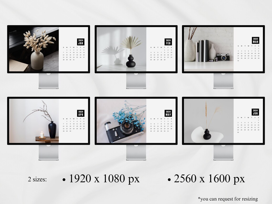 Desktop Wallpaper Calendar Digital Desktop Organizer Aesthetic ...