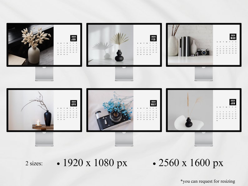 Desktop Wallpaper Calendar Digital Desktop Organizer Aesthetic ...