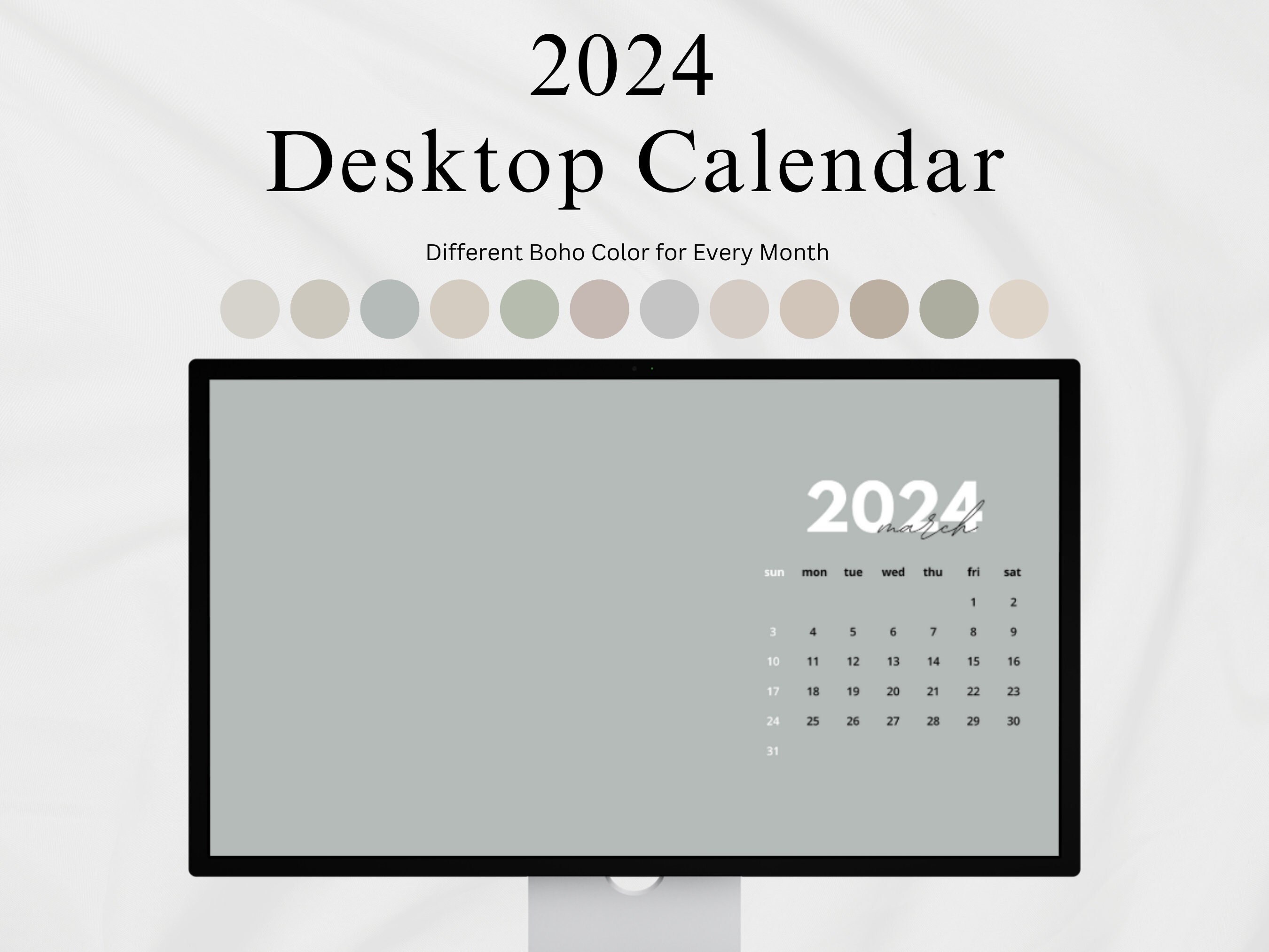 Desktop Wallpaper Calendar Desktop Organizer Desktop Calendar Aesthetic ...