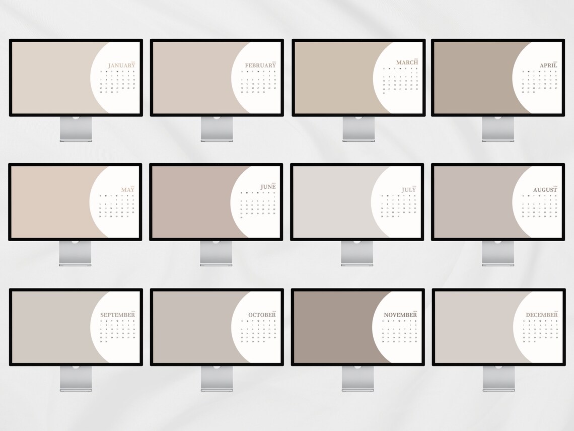 Desktop Wallpaper Calendar Desktop Calendar Digital Desktop Organizer ...