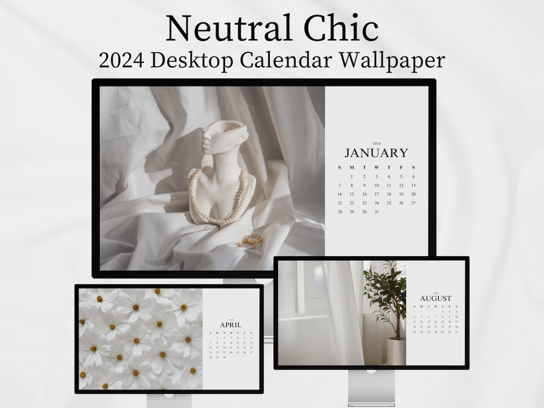 2024 Desktop Wallpaper Calendar Neutral Desktop Wallpaper Calendar ...