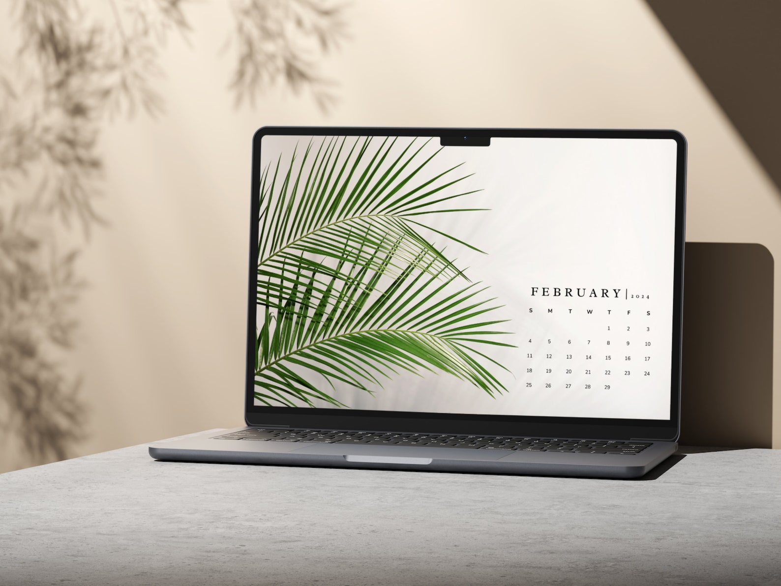 Desktop Wallpaper Calendar Digital Desktop Calendar Aesthetic Wallpaper ...