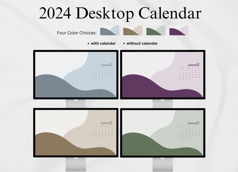 Desktop Wallpaper Calendar Digital Desktop Organizer Abstract Wallpaper ...