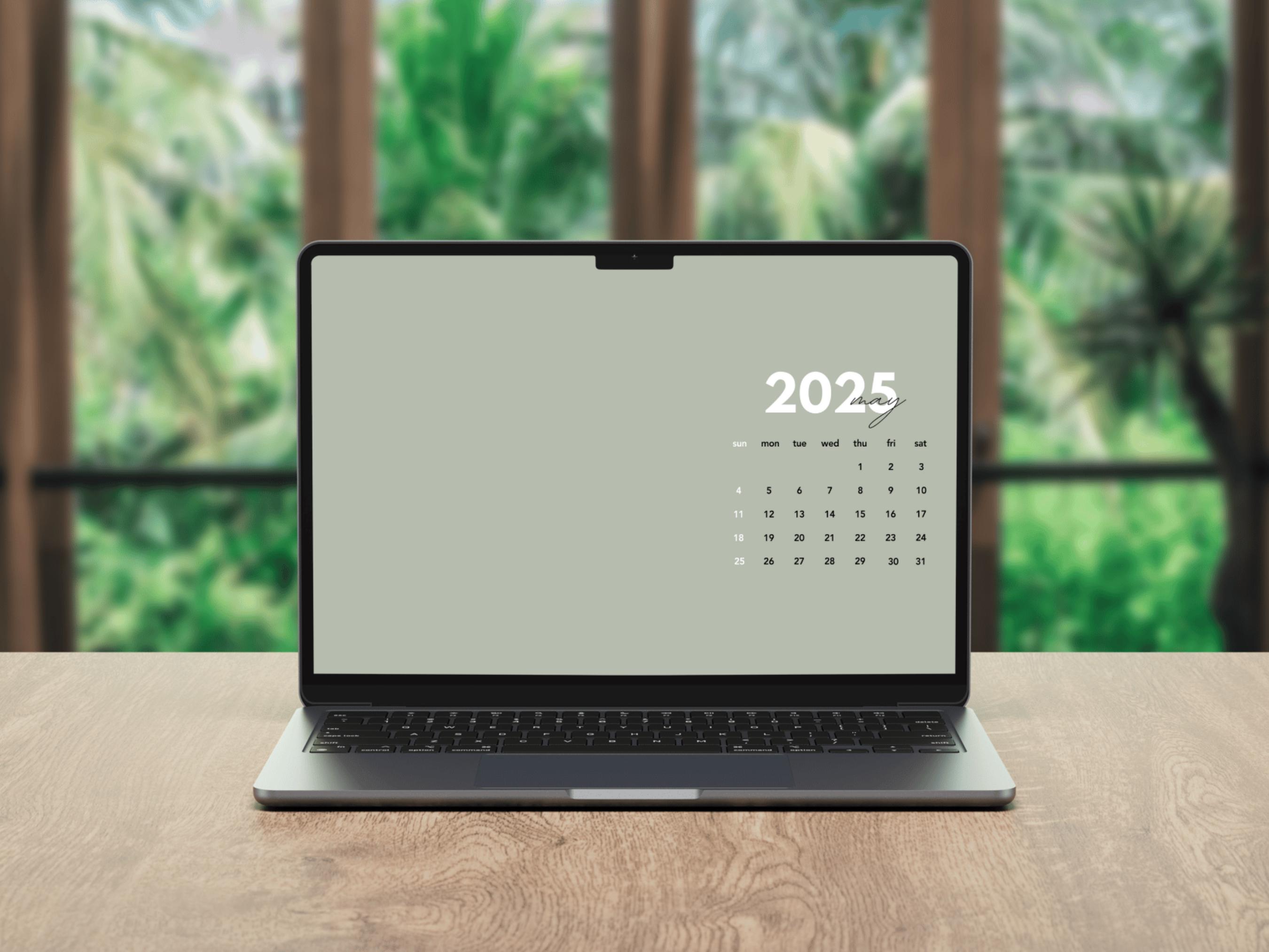 2025 Desktop Wallpaper Calendar | Aesthetic Desktop Organizer Desktop ...