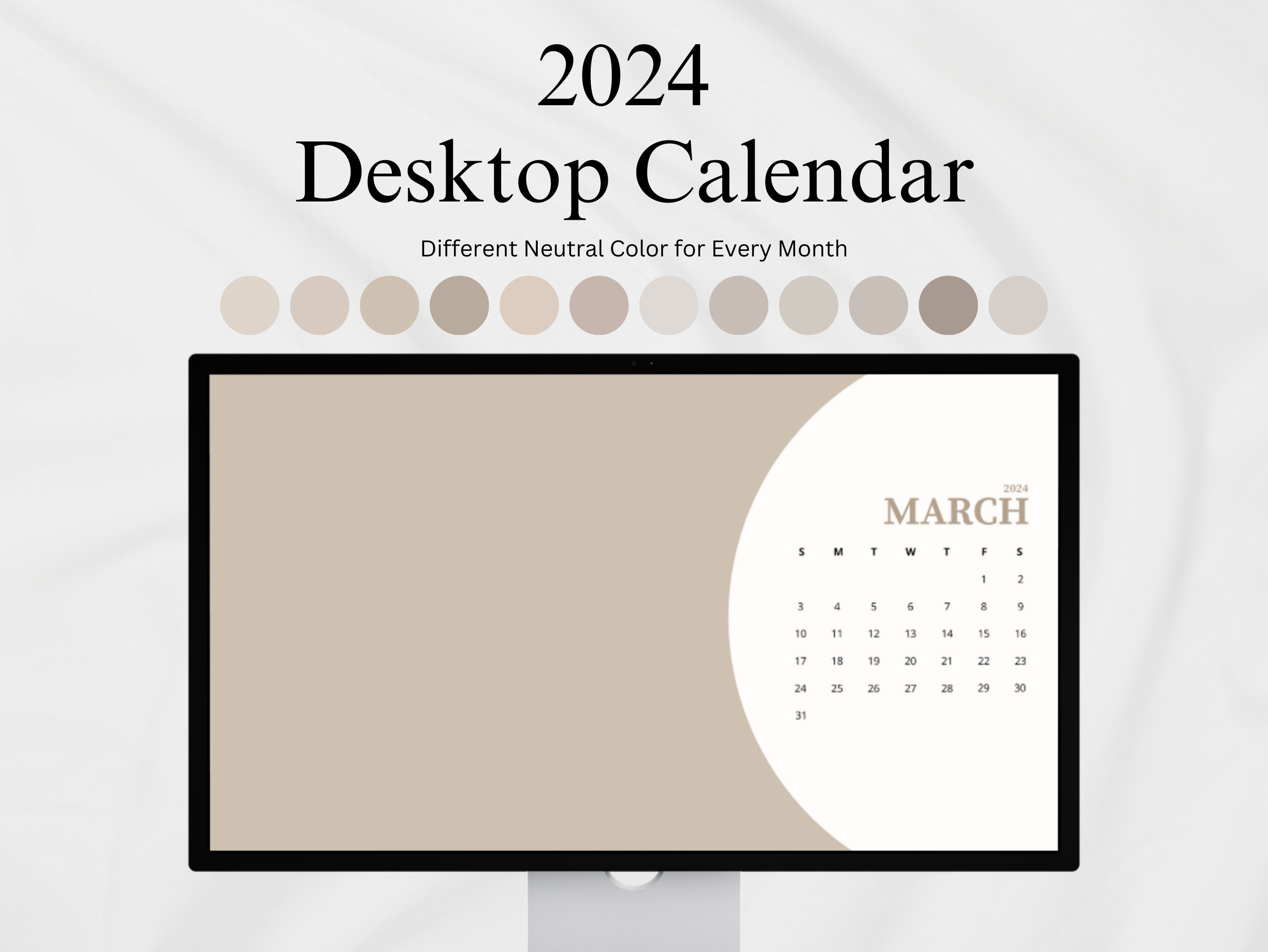 Desktop Wallpaper Calendar Desktop Calendar Digital Desktop Organizer ...