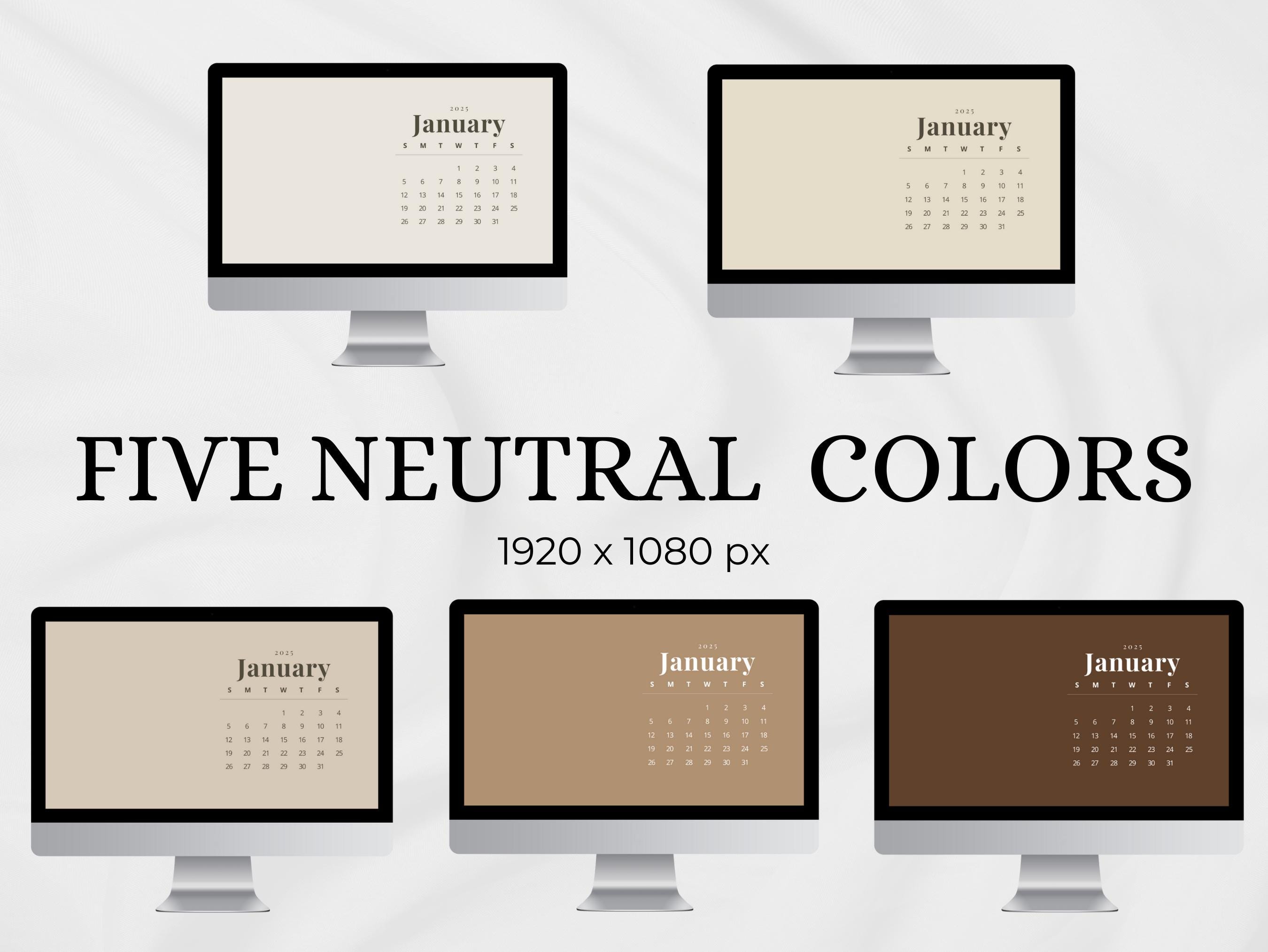 2025 Desktop Wallpaper Calendar | Digital Desktop Wallpaper Aesthetic ...