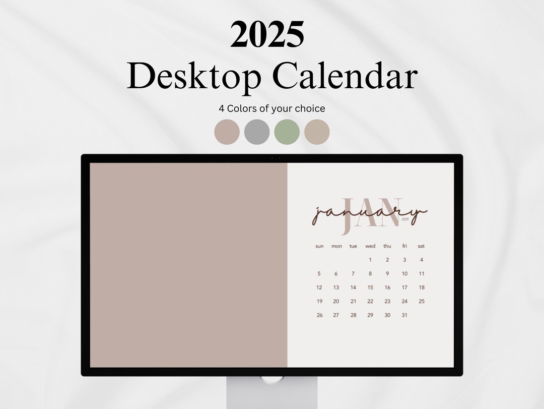 2025 Desktop Wallpaper Calendar | Digital Desktop Calendar Aesthetic ...