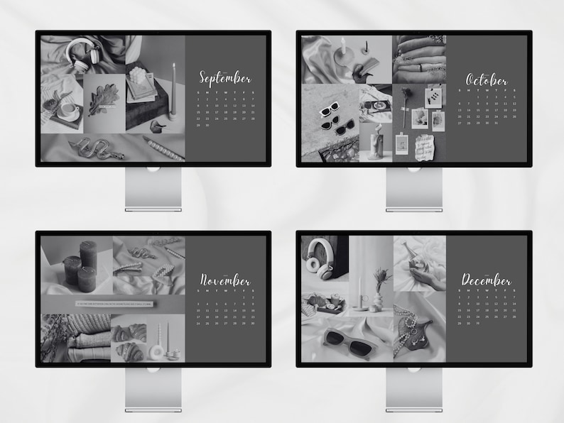 Desktop Wallpaper Calendar Digital Desktop Organizer Aesthetic ...