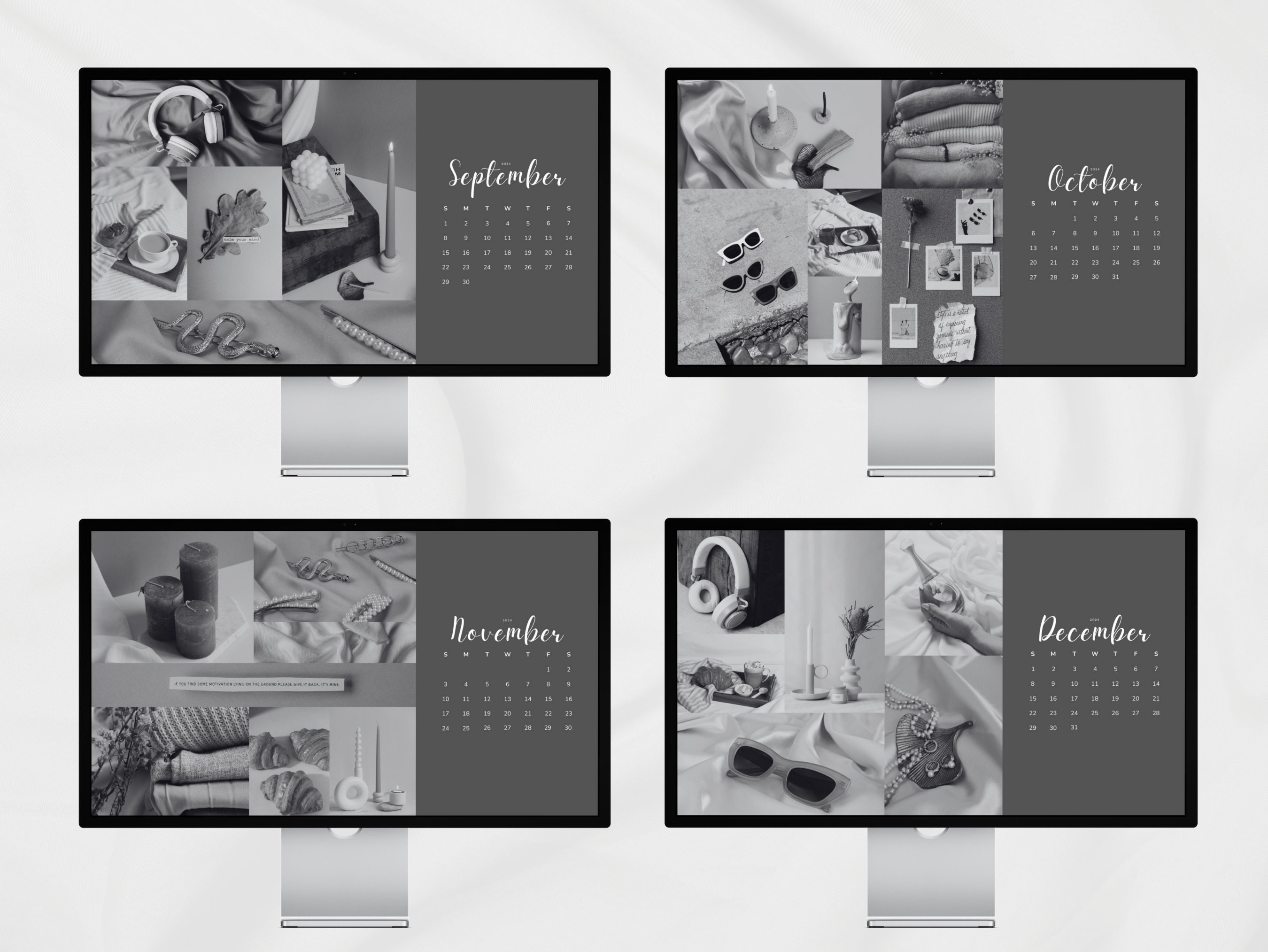Desktop Wallpaper Calendar Digital Desktop Organizer Aesthetic ...