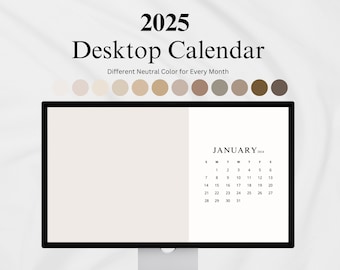 2025 Desktop Wallpaper Calendar | Digital Desktop Wallpaper Aesthetic ...