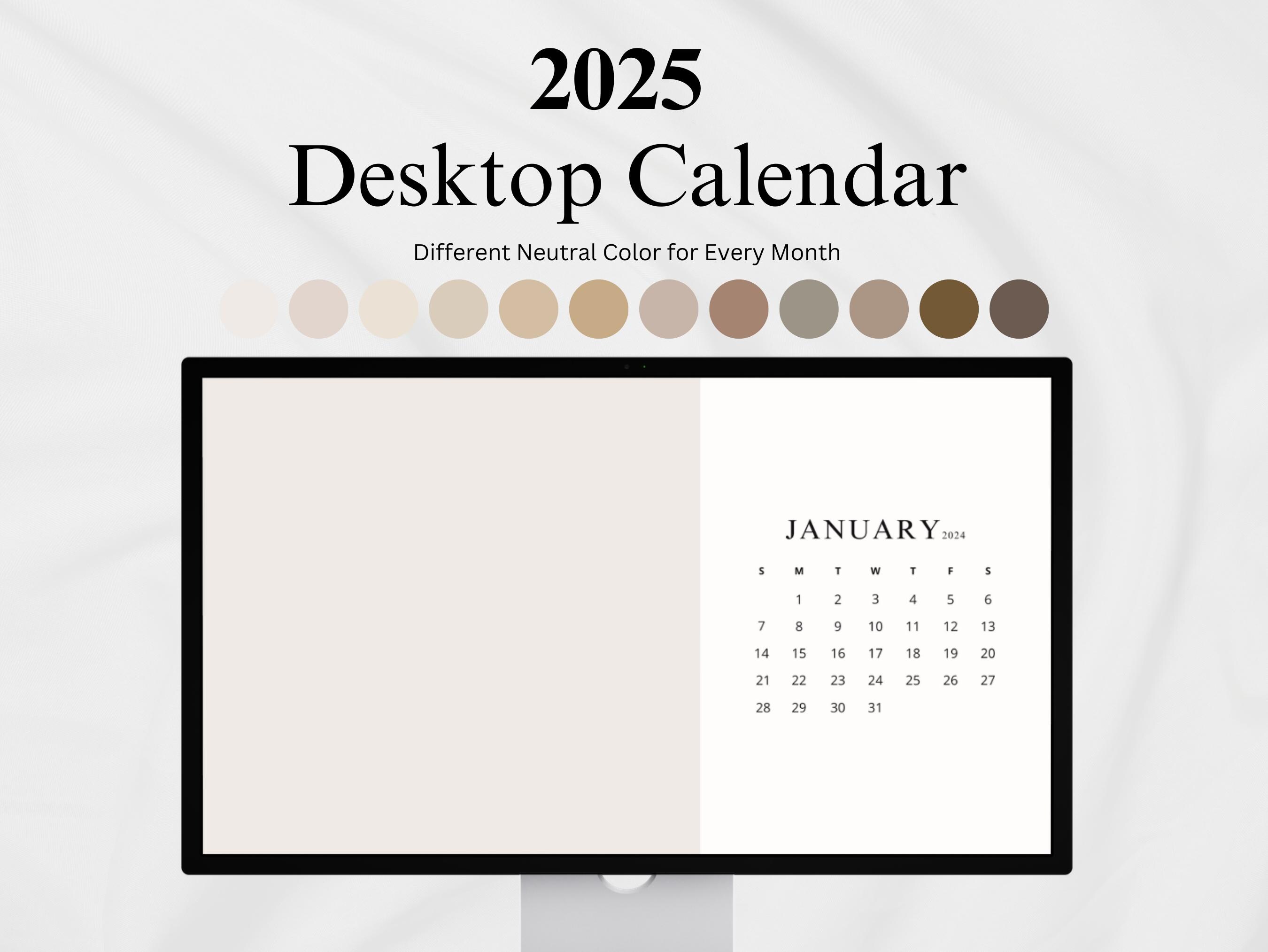 2025 Desktop Wallpaper Kalender | Digitaler Desktopkalender ...