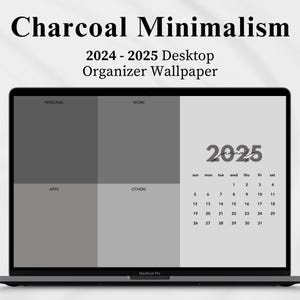 2025 Desktop Wallpaper Calendar | Desktop Organizer Neutral MacBook ...