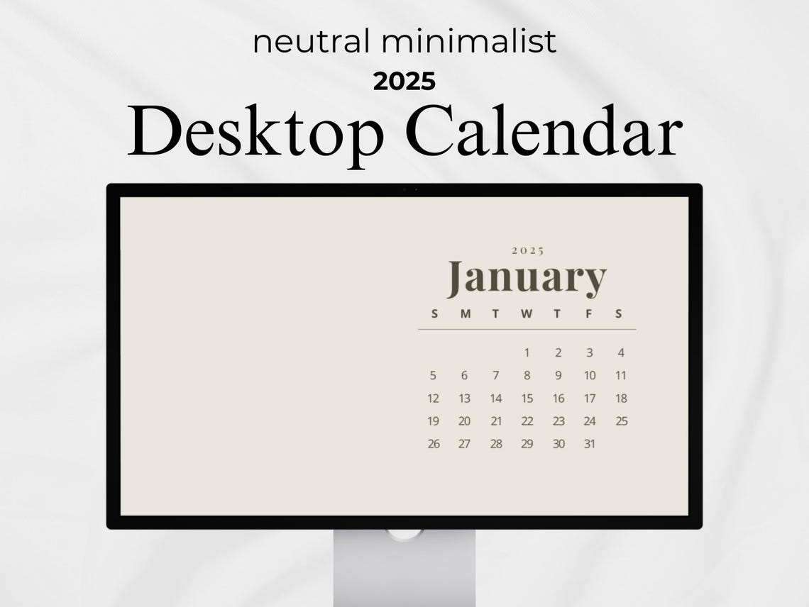 2025 Desktop Wallpaper Calendar | Digital Desktop Wallpaper Aesthetic ...