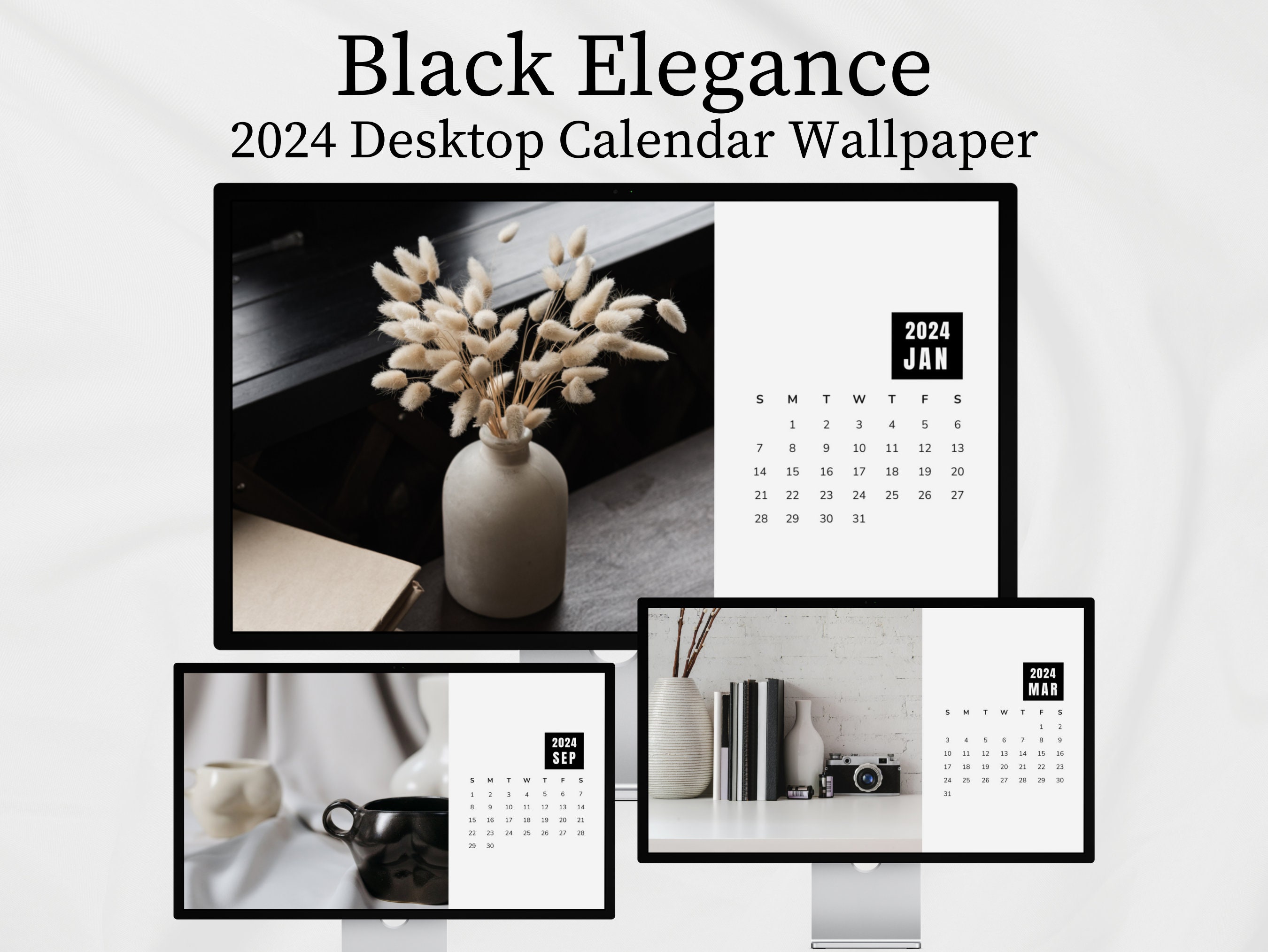 Desktop Wallpaper Calendar Digital Desktop Organizer Aesthetic ...