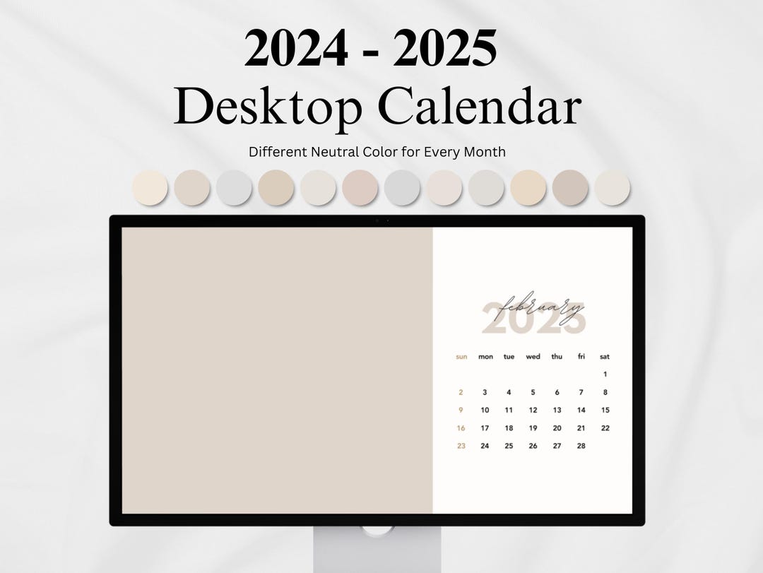 2024 2025 Desktop Wallpaper Calendar Digital Desktop Organizer ...